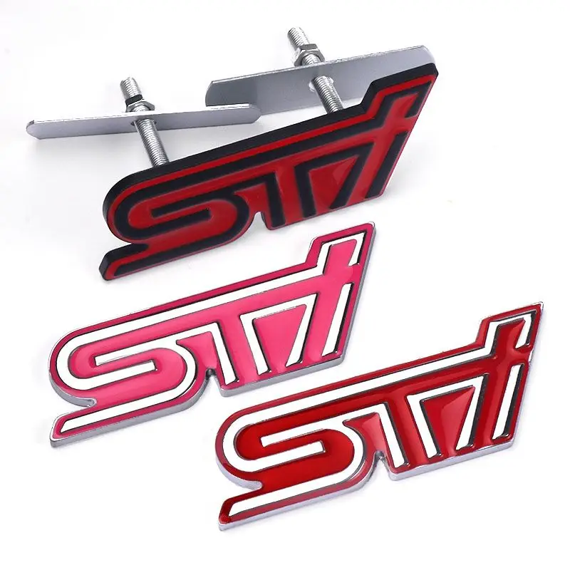 3D Metal STI Front Grille Badge Emblem Car Sticker for Subaru Forester ...