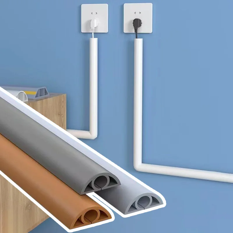 Floor-Cable-Cover-PVC-Cord-Protector-Hider-Self-Adhesive-Power-Cable ...