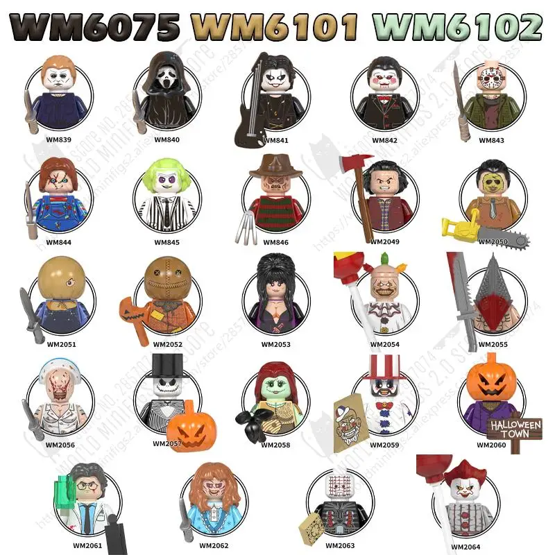 WM6075-WM6101-WM6102-Horror-Movie-Action-Figure-Building-Blocks ...