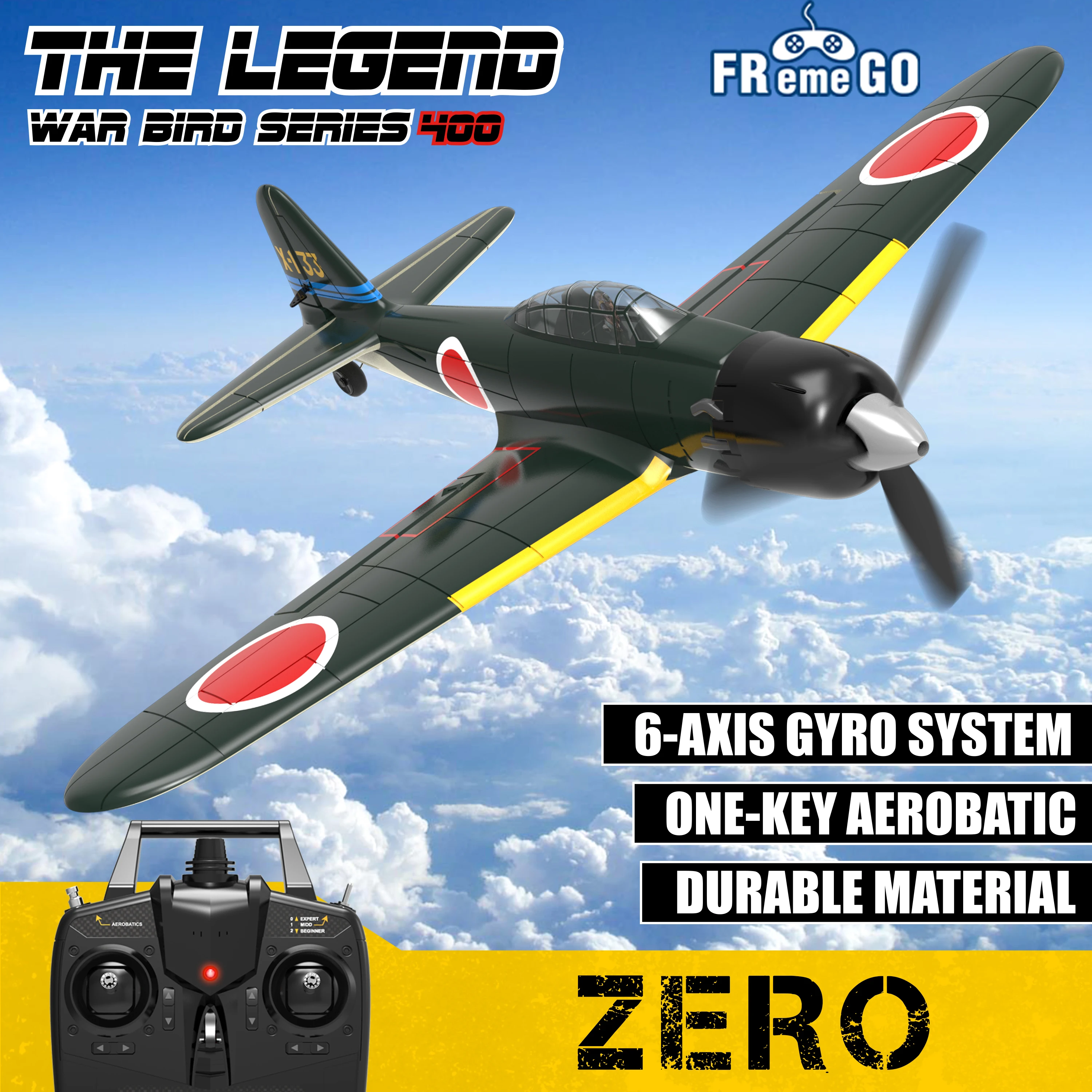 Zero RC aereo 2.4G 4CH aereo telecomandato EPP 400mm apertura alare 6 ...