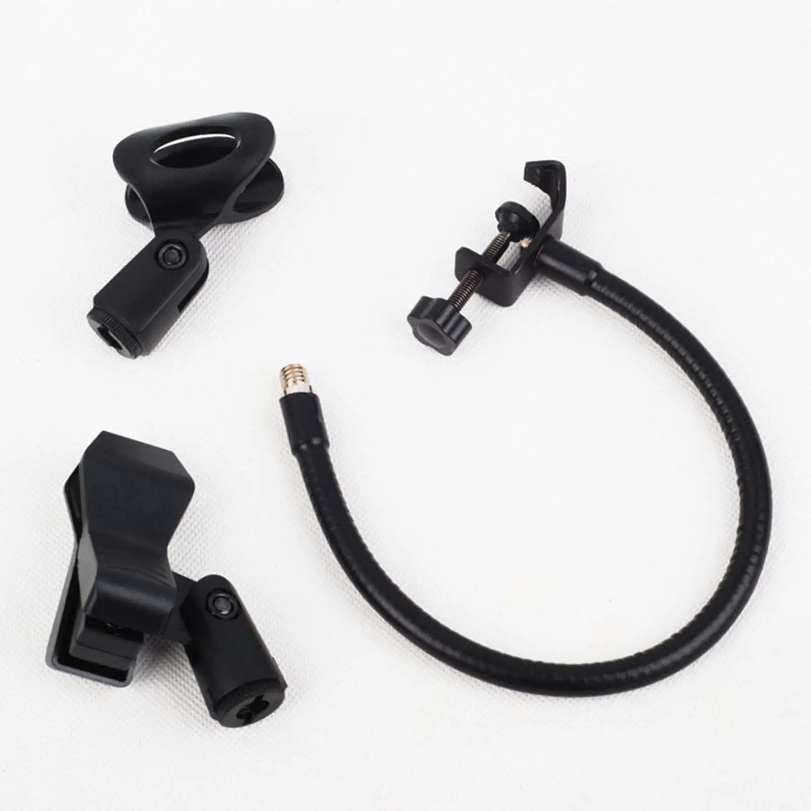 Iron Tabletop Mic Holder with Heavy Duty Desk Clamp Microphone Flexible ...