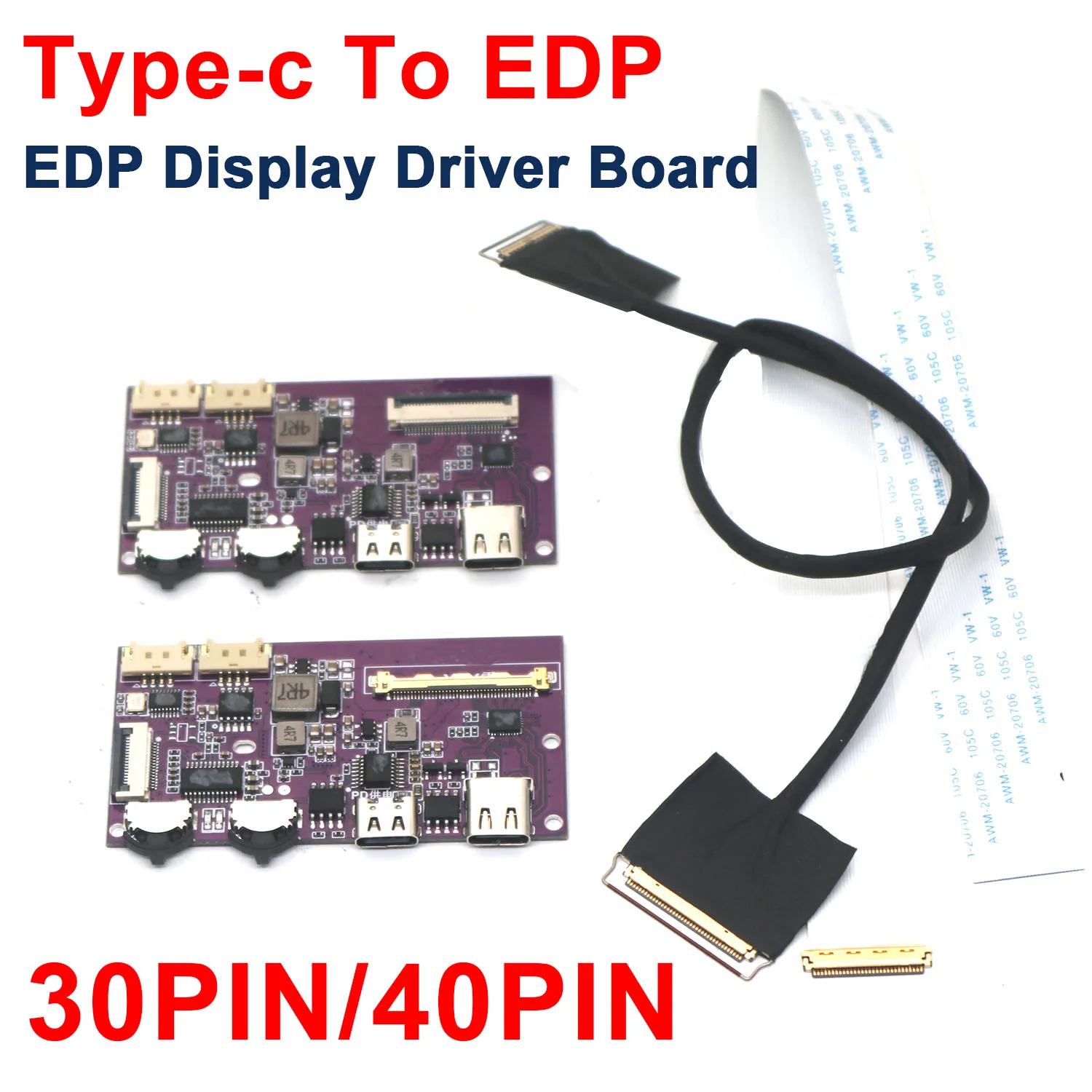 30PIN-40PIN-USB-Type-c-To-EDP-Driver-Board-LCD-Projection-Screen-2K-4k ...