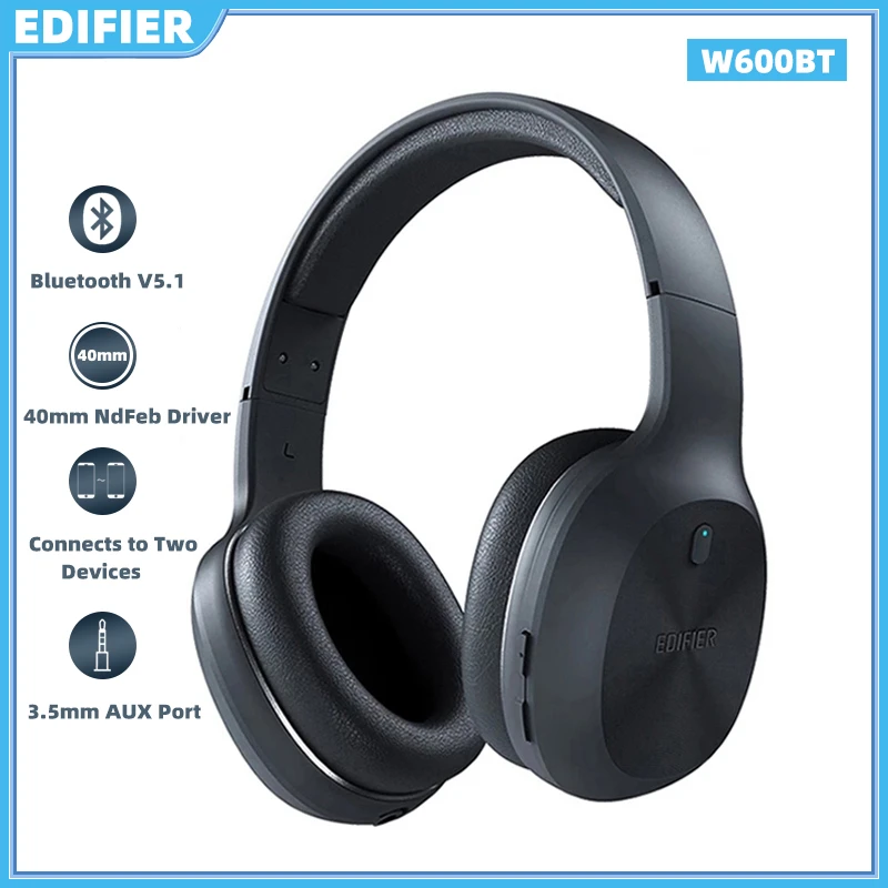 Edifier W600bt Wireless Headphones Bluetooth 5.1 40mm Drivers Unit ...