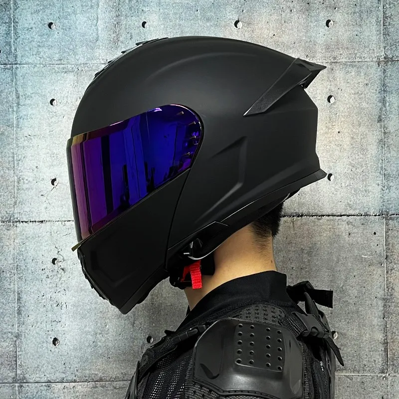 Motorcycle-helmet-double-lens-helmet-big-tail-motorcycle-racing-helmet ...