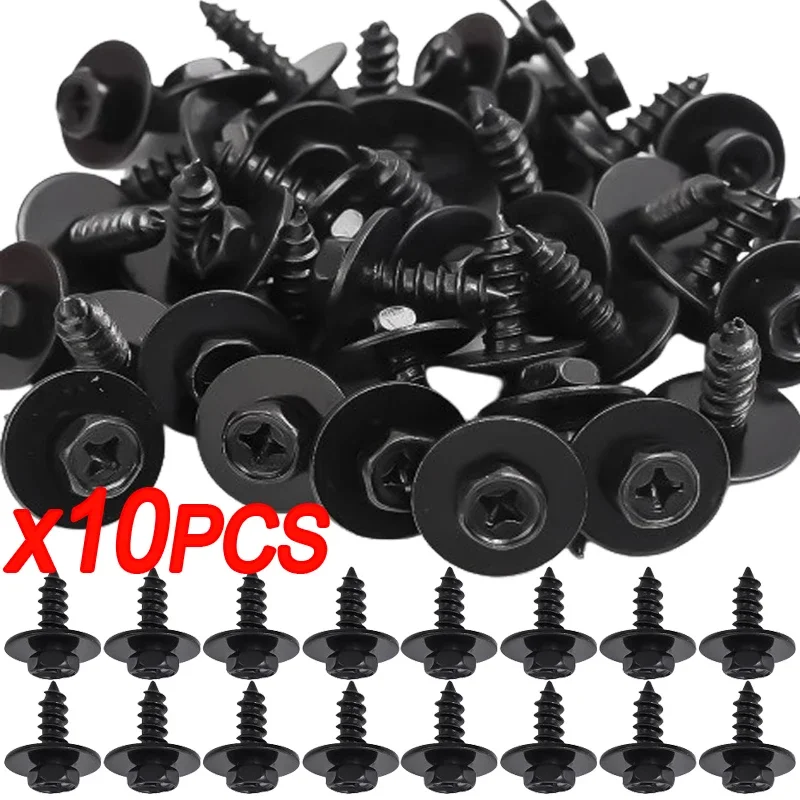 Car Bumper Fender Fastener Clip Hex Head Self Tapping Screws Universal ...
