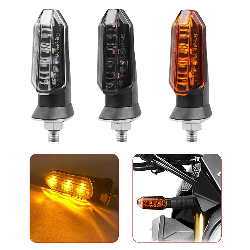 Led Motorcycle Turn Signals Lights 12v Flasher Amber Flashing Light ...