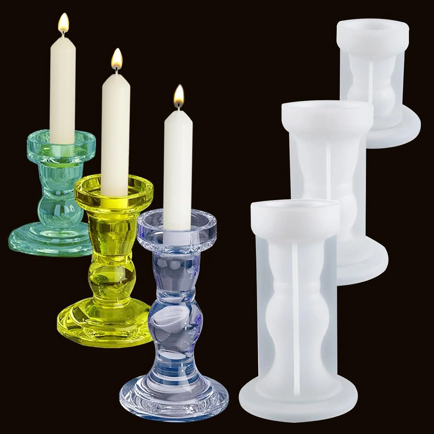 Roman-Stereo-Striped-Pillar-Candle-Holder-Silicone-Mould-DIY-Crystal ...