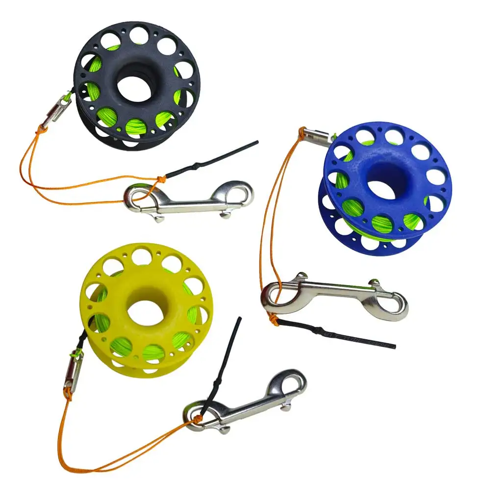 30m-Tauch-spule-Finger-rolle-mit-Edelstahl-Doppel-end-Haken-Tech ...