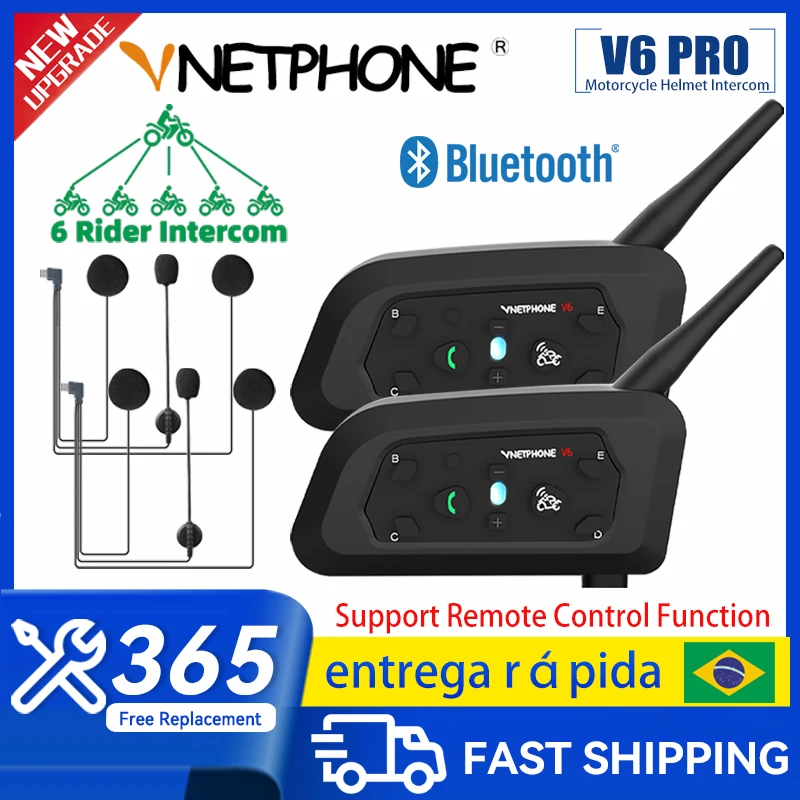 Vnetphone-V6-Motorcycle-Bluetooth-Helmet-Headset-Intercom-Motorbike-6 ...