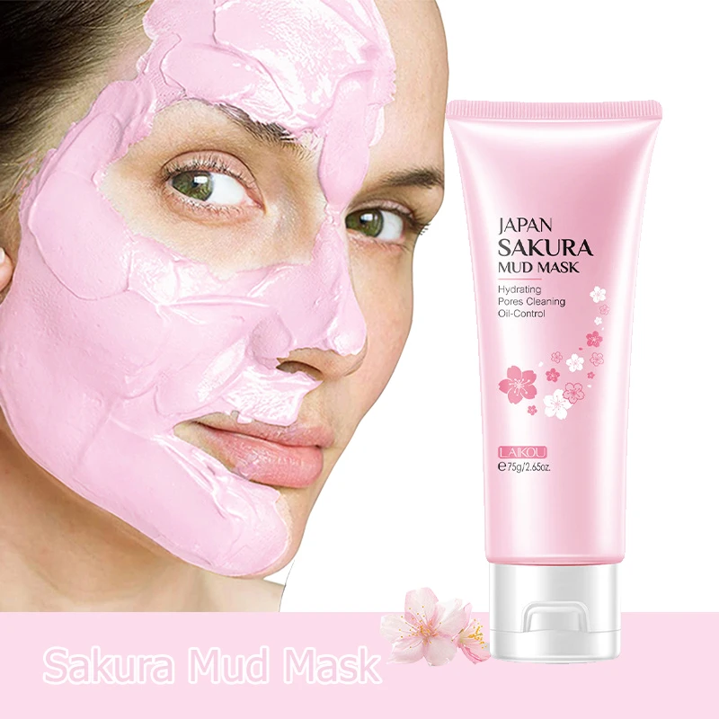 Sakura Mud Mask Deep Clean Whitening Remove Blackhead Exfoliating ...