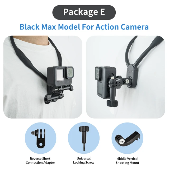 TELESIN Silicone Neck Hold Mount for GoPro Hero 11 10 9 8 7 6 5 ...