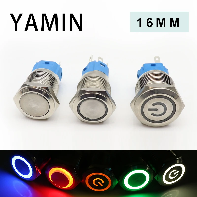 16mm-Metal-Push-Button-Switch-Ring-Circle-Power-LED-Lamp-3-6V-12-24V ...