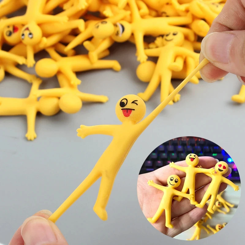 Cute-mini-Yellow-man-decompression-toy-pull-stretch-pinch-children-anti ...