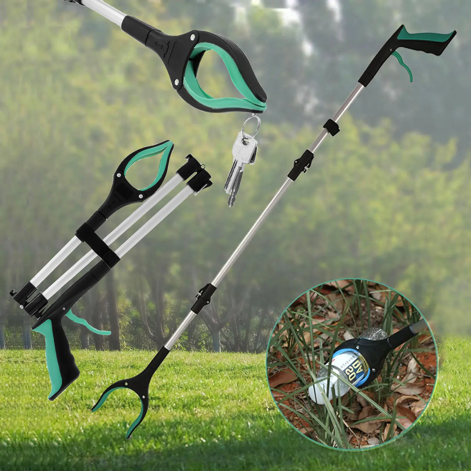 Garbage-Picker-Gripper-With-360-Rotating-Clip-Portable-Collapsible ...