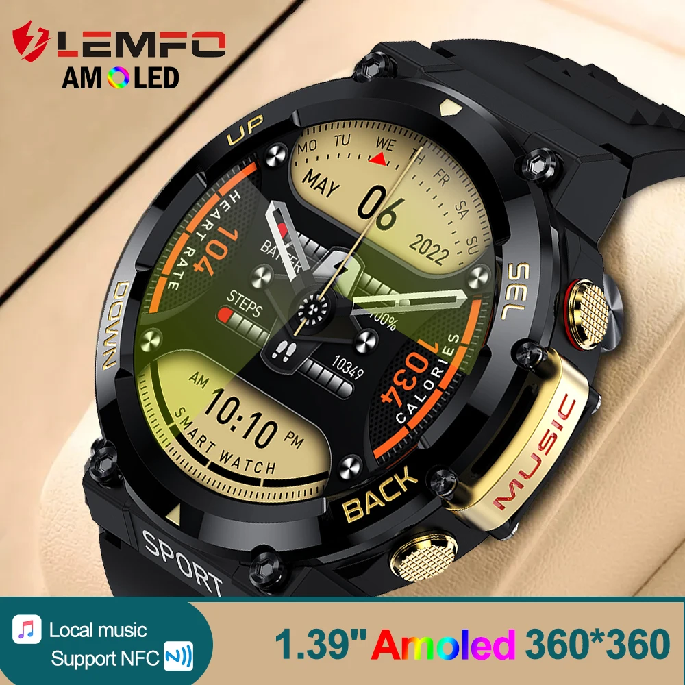 LEMFO-AMOLED-Smart-Watch-Men-Sport-Smartwatch-Outdoor-GPS-Fitness ...