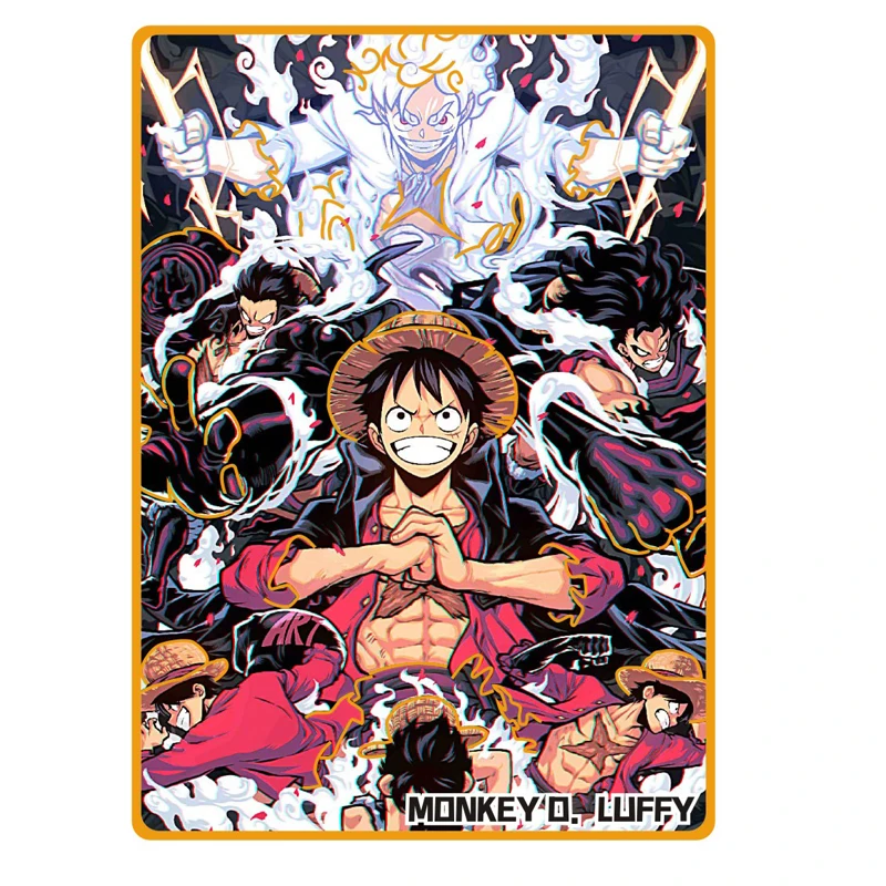 Cartas de One Piece Metal Lufei Boa Hancock Ace Nami Carta inglesa Charizard Sauron Colección ...