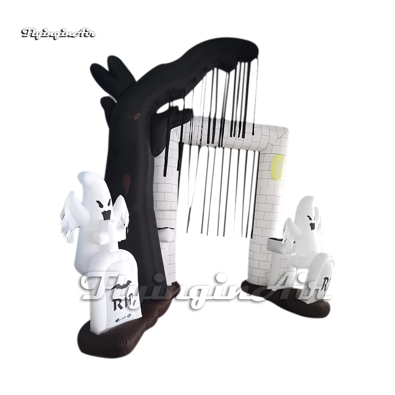 Outdoor Inflatable Ghost Arched Door Halloween Archway For Entrance ...