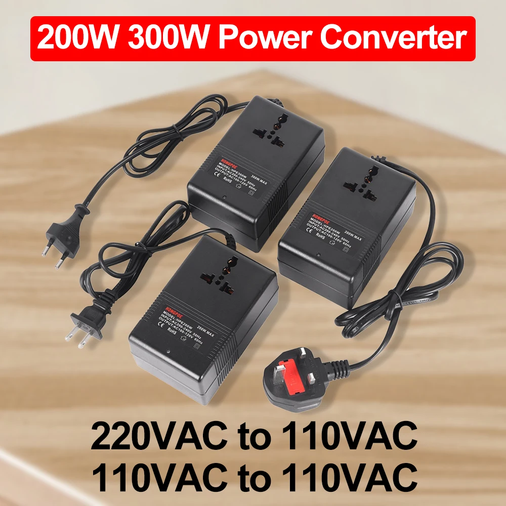 Convertidor de voltaje 200W 300W 220V a 110V transformador reductor convertidor de voltaje ...