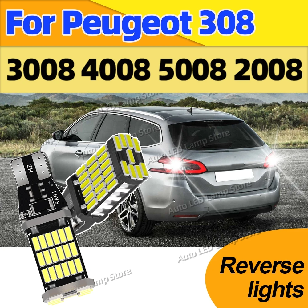 2Pcs W16W T15 Led Canbus Reverse Light Car Bulb Back Up Canbus Lamp ...