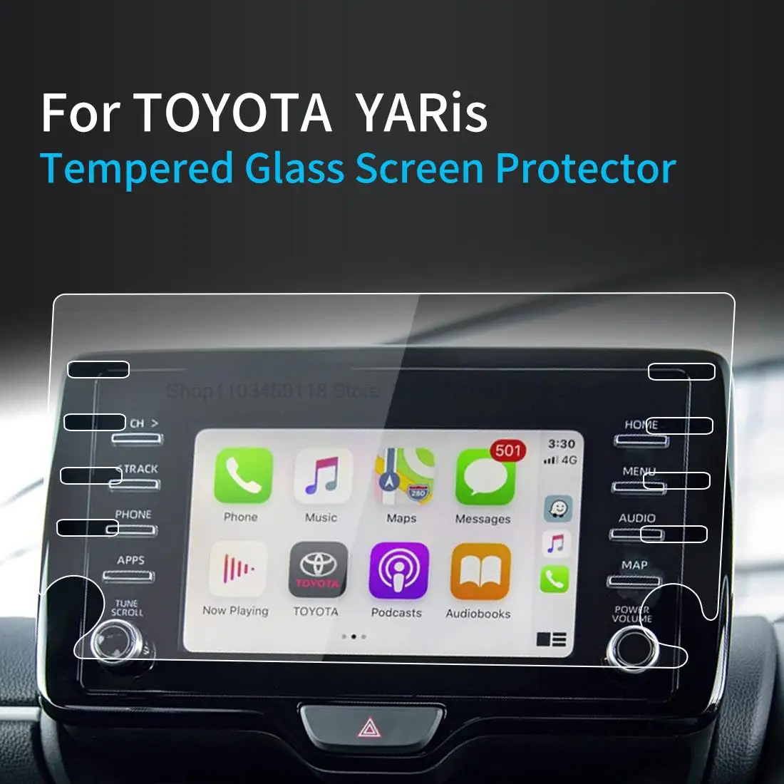 Tempered Glass screen protector Film For Toyota Yaris Cross 2020 2021 ...