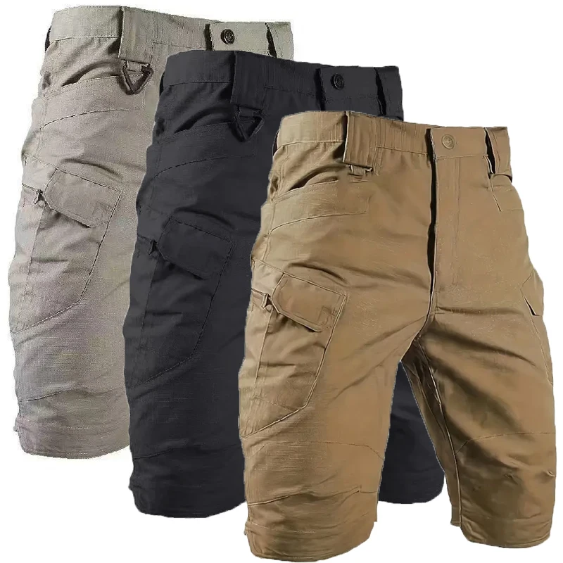 Men's Summer Outdoor City Cargo Tactical Shorts Water Repellent Combat ...