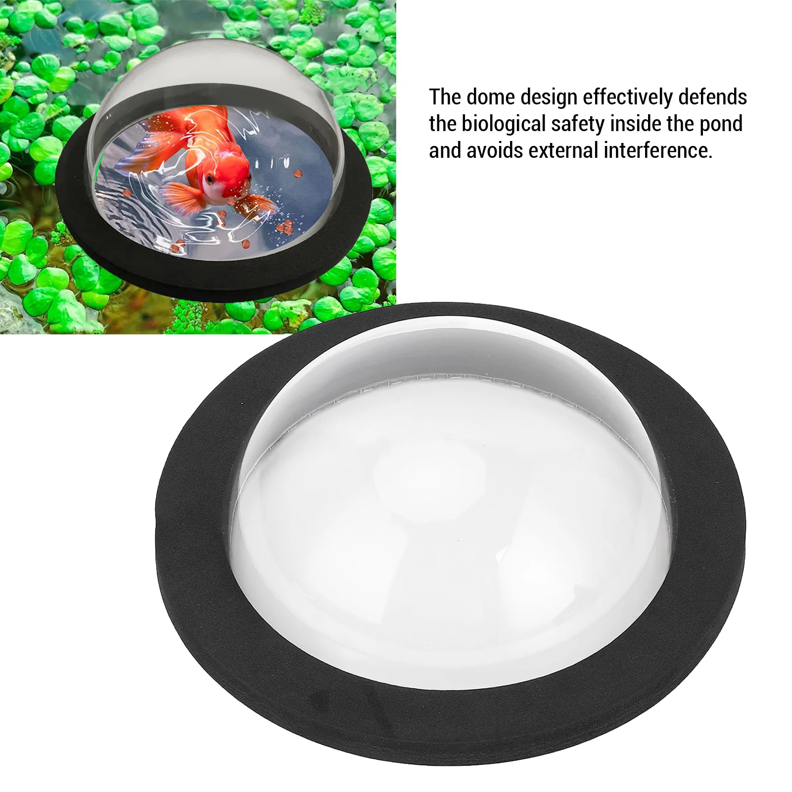 Fish Pond Floating Dome Transparent Water Proof Round Pond Dome Cover ...