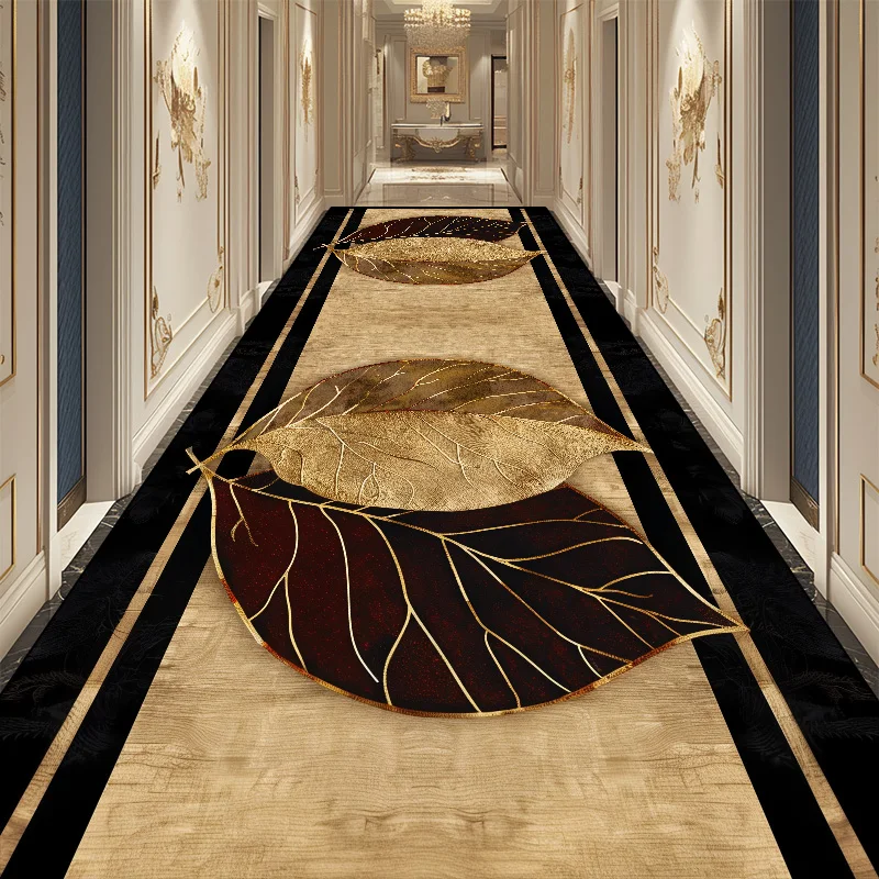 3D-Leaf-Pattern-Hall-Carpet-Washable-Living-Room-Corridor-Rugs-Non-slip ...