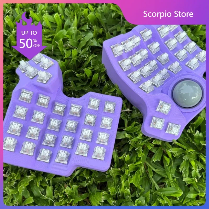 Charybdis-Solid-Surface-Split-Keyboard-Trackball-Custom-Wired-Single ...