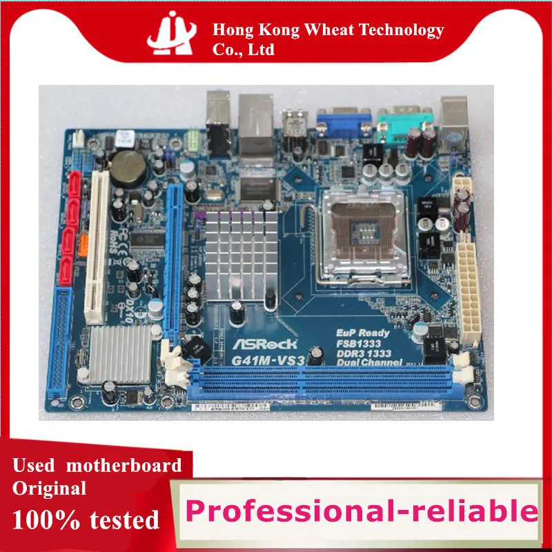 G41M VS3 For ASRock G41M VS3 Original Used Desktop Motherboard G41M G41 ...