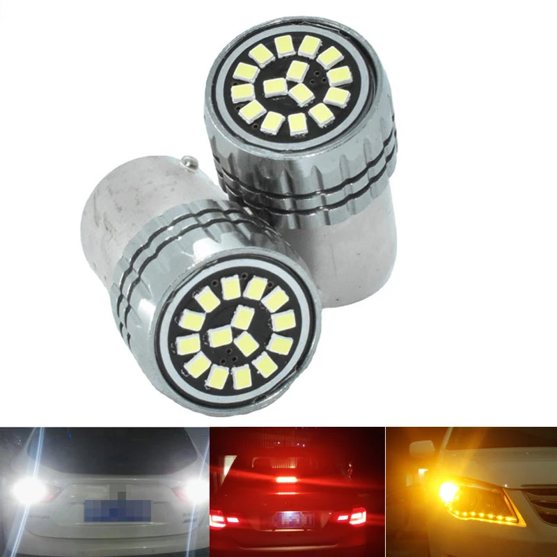 2pcs 1156 BA15S P21W LED Car Signal Lights BAU15S PY21W Auto Lamp 1157 ...