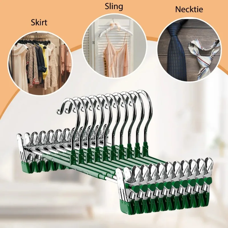5pcs-Metal-Windproof-Hangers-for-Clothes-Pants-Non-slip-Drying-Hangers ...