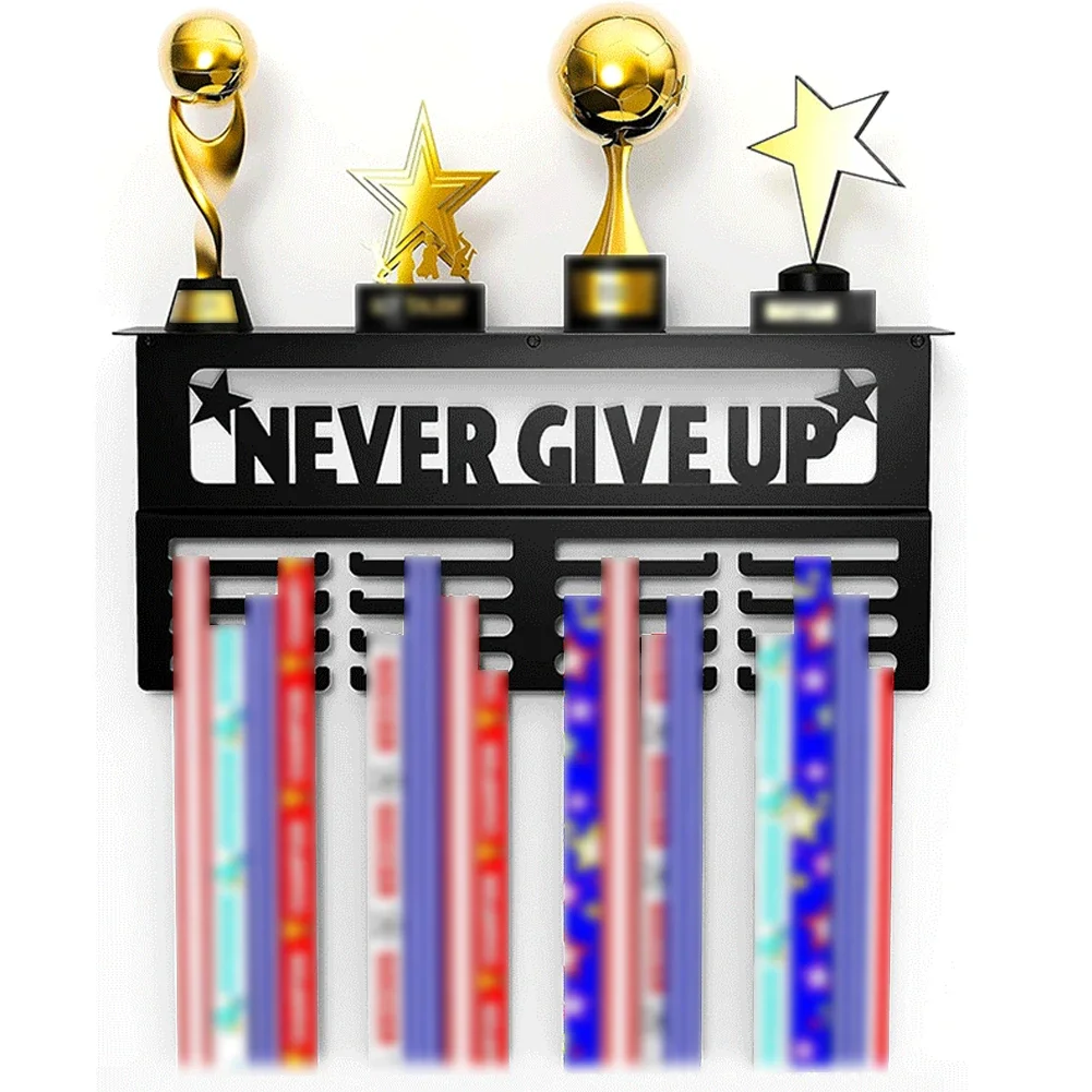 Medal-Hanger-Display-With-Shelf-Metal-Award-Rack-Trophy-For-Ribbons ...