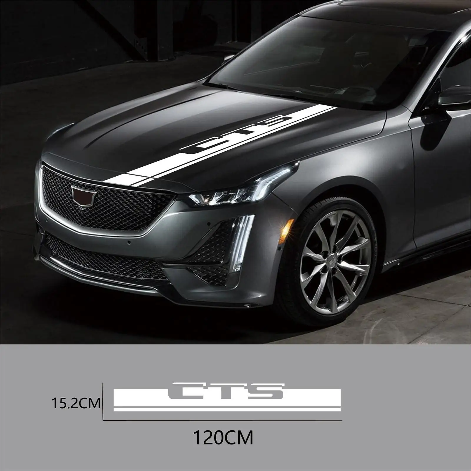 Car-Bonnet-Hood-Sticker-Accessories-Vinyl-Film-Decal-For-Cadillac-ATS ...