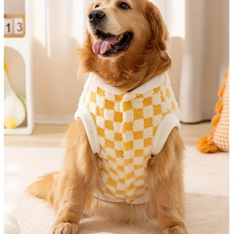 Autumn and winter dog big dog velvet clothes, medium and large dog ...