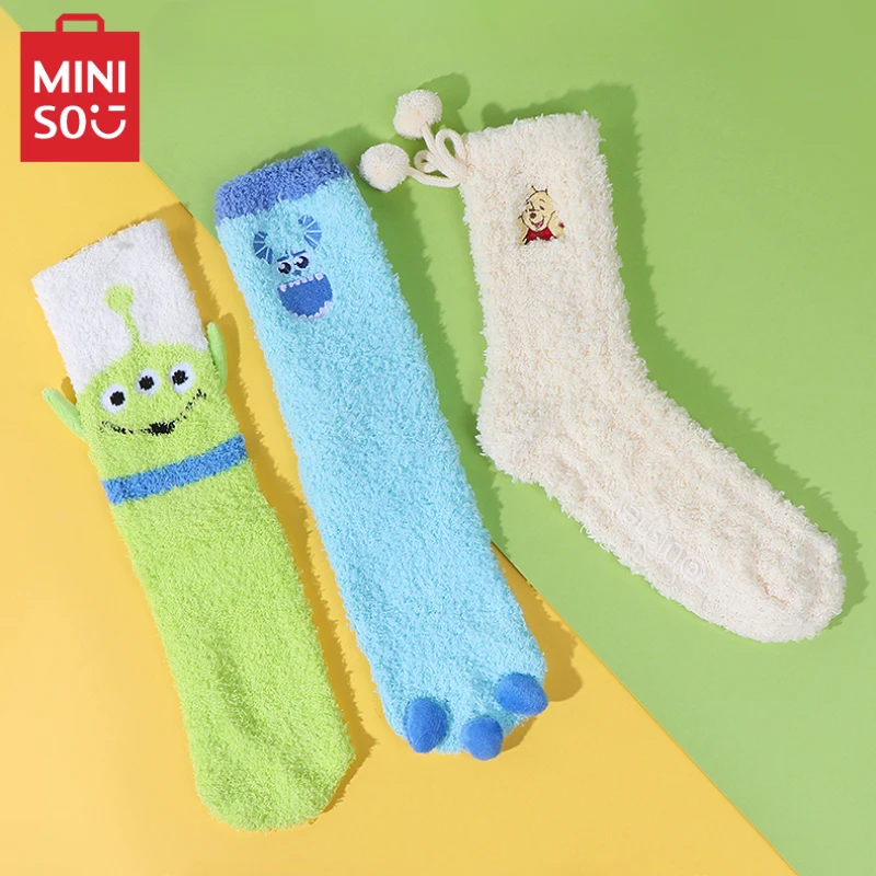MINISO-Disney-Pixar-Furry-Carnival-Cotton-Socks-for-Home-Sulley-Alien ...