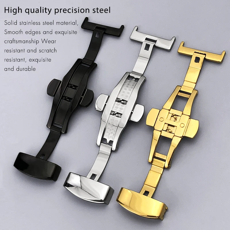 High Quality 316L Stainless Steel Butterfly Watch Buckle Clasp 16mm ...