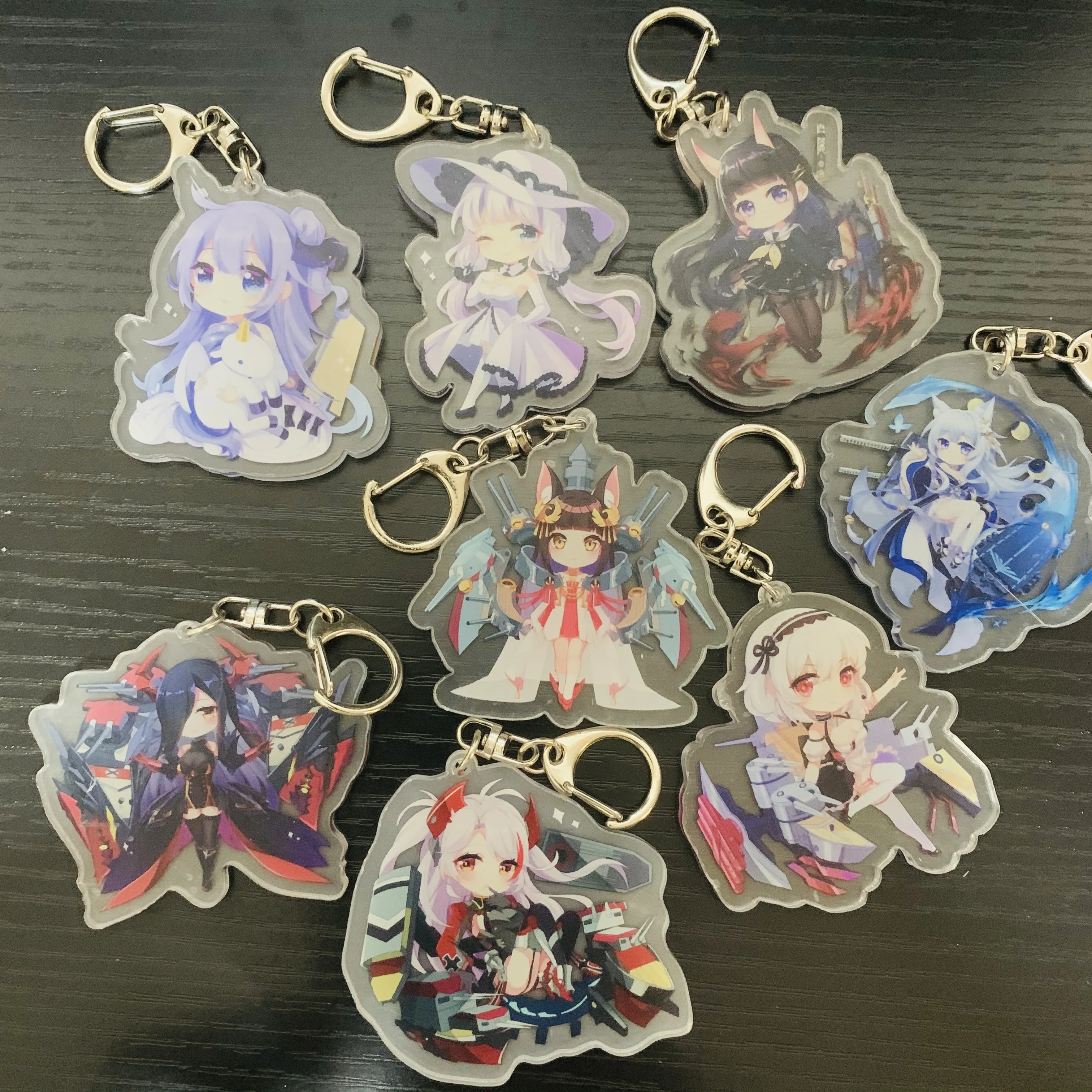 6CM-Anime-Azur-Lane-Figures-HMS-Unicorn-Acrylic-Keychain-USS-Enterprise ...