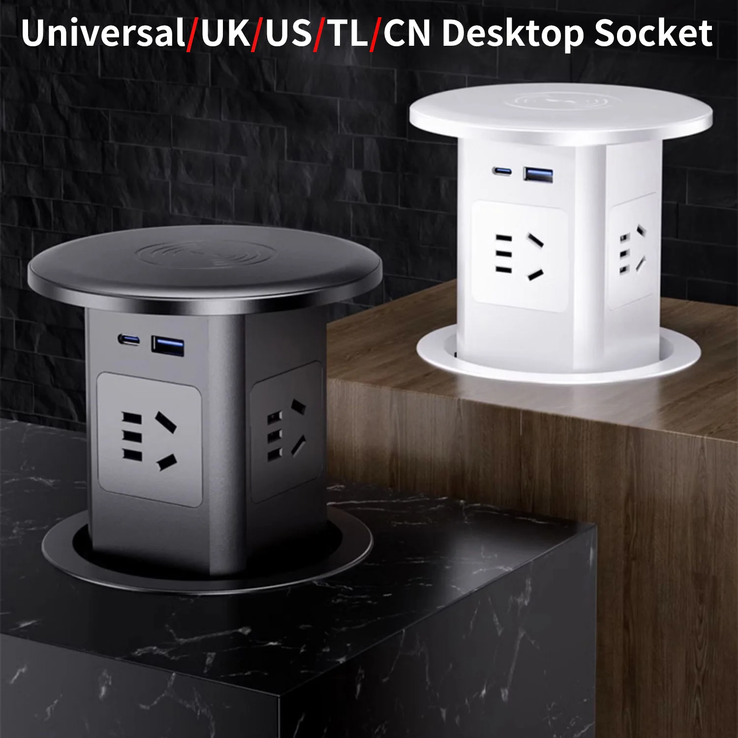 Automatic Pop-Up Desktop Power Socket Outlet with Universal Plug ...