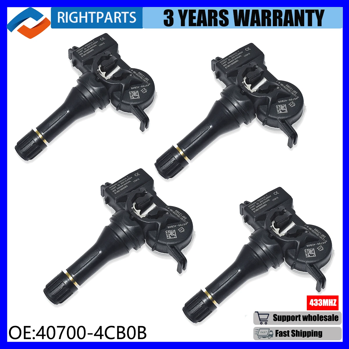 407004CB0B 407004CB0A TPMS Tire Pressure Sensor For Nissan Qashqai j10 ...