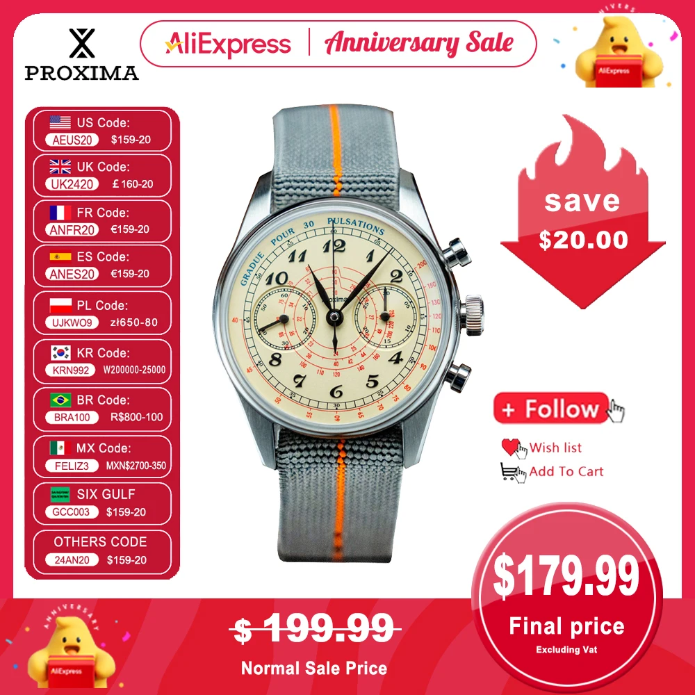 Proxima-PX1715-39MM-Men-Chronograph-Mechanical-Wristwatches-Modify ...