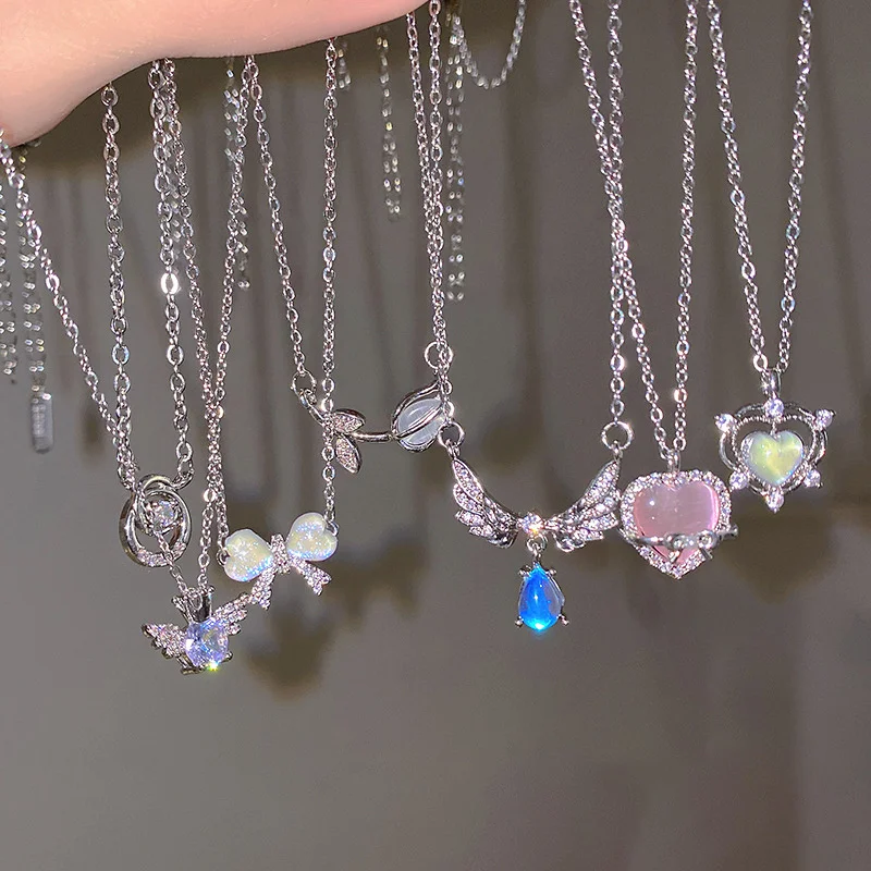 Cristal-Arco-Angel-Wings-Cora-o-Colar-Pingente-para-Mulheres-Doce-Cool ...