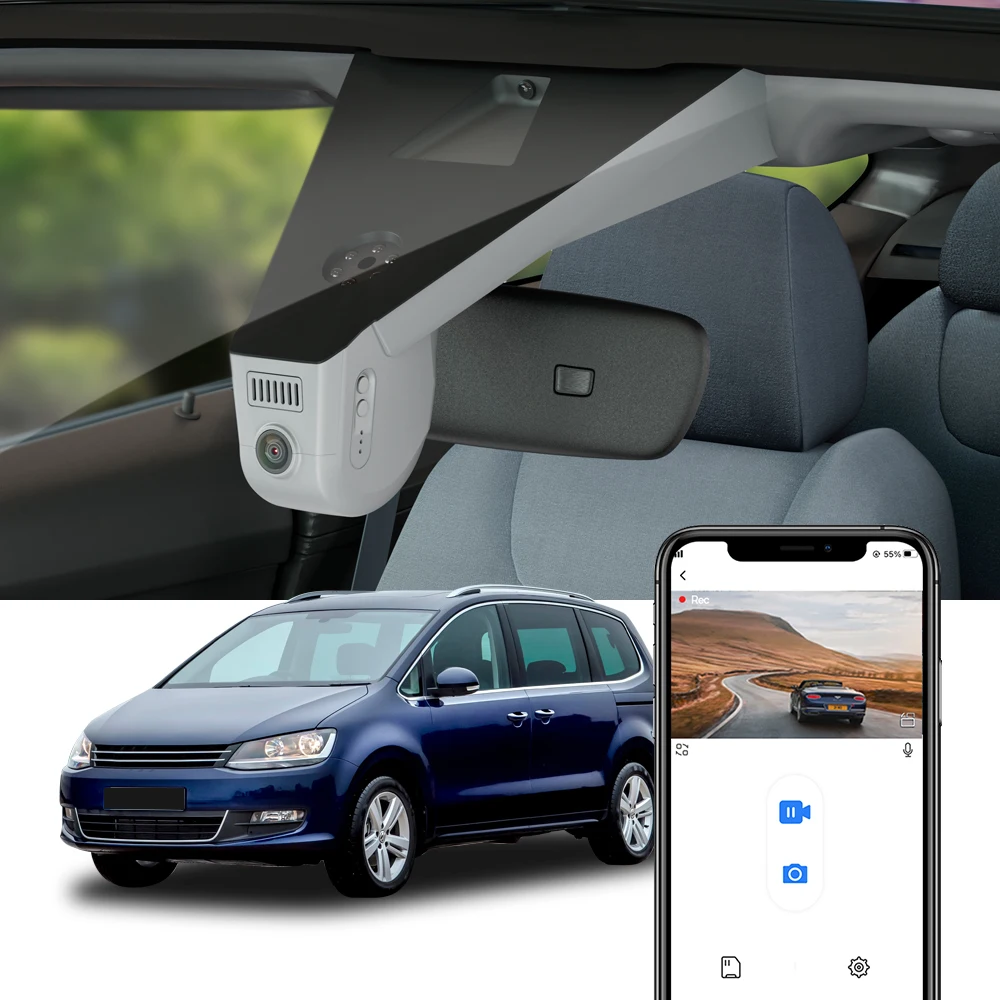 Cámara de salpicadero Fitcamx 4K para Volkswagen Sharan 7N (2016-2021 ...