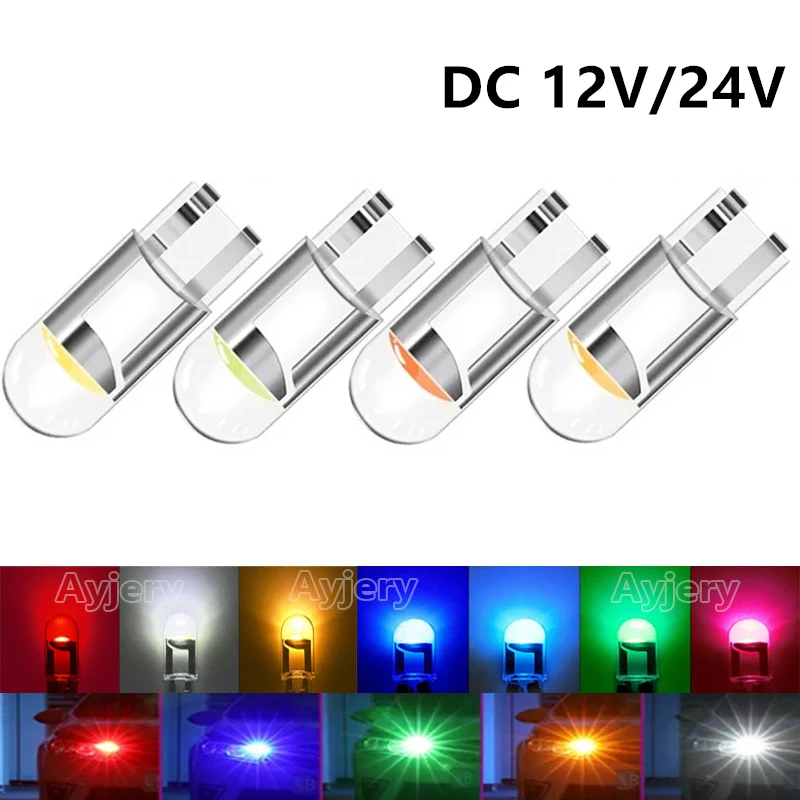2Pcs-12V-24V-DC-W5W-Led-T10-Car-Light-COB-Glass-Auto-Automobiles ...