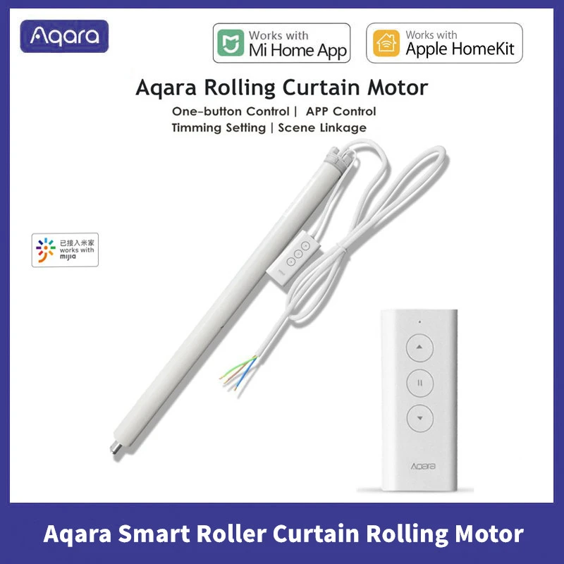 Aqara Smart Roller Motor Zigbee Curtain Rolling Shutter Motor Timing Setting Remote Control ...