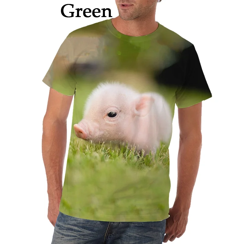 New-Fashion-Couple-Funny-Animal-3D-Print-T-Shirt-Pig-Short-Sleeve-Tees ...