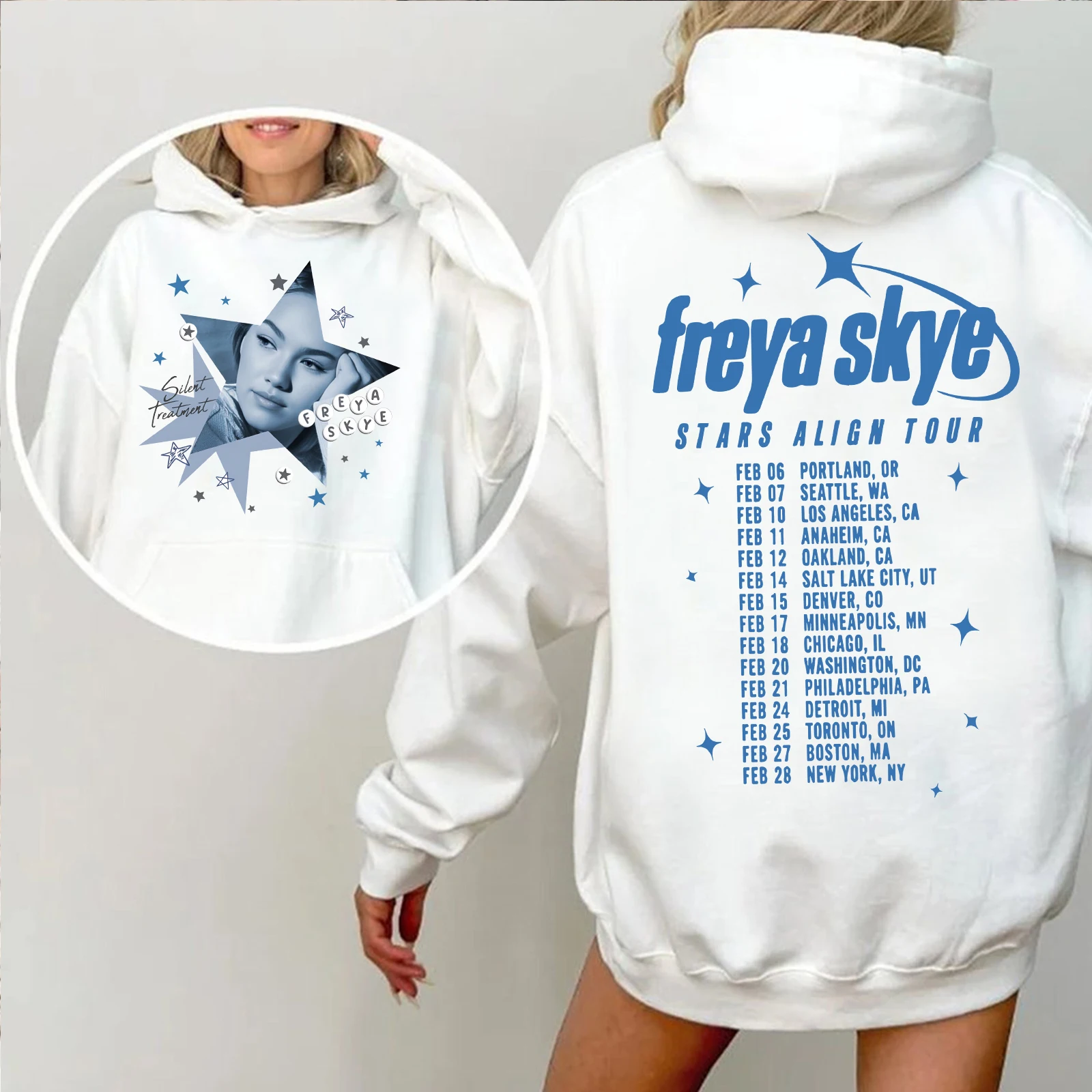 Freya Skye Stars Align Tour 2026 Hoodie Man Woman Harajuku Freya Skye ...