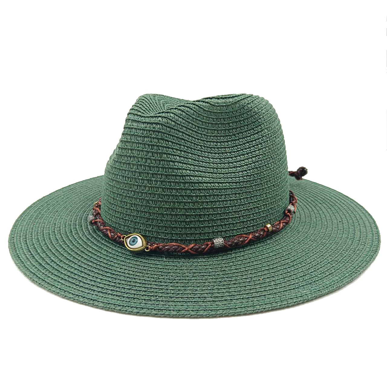 Dark-green-2023-summer-straw-hat-new-accessories-men-and-women-straw ...