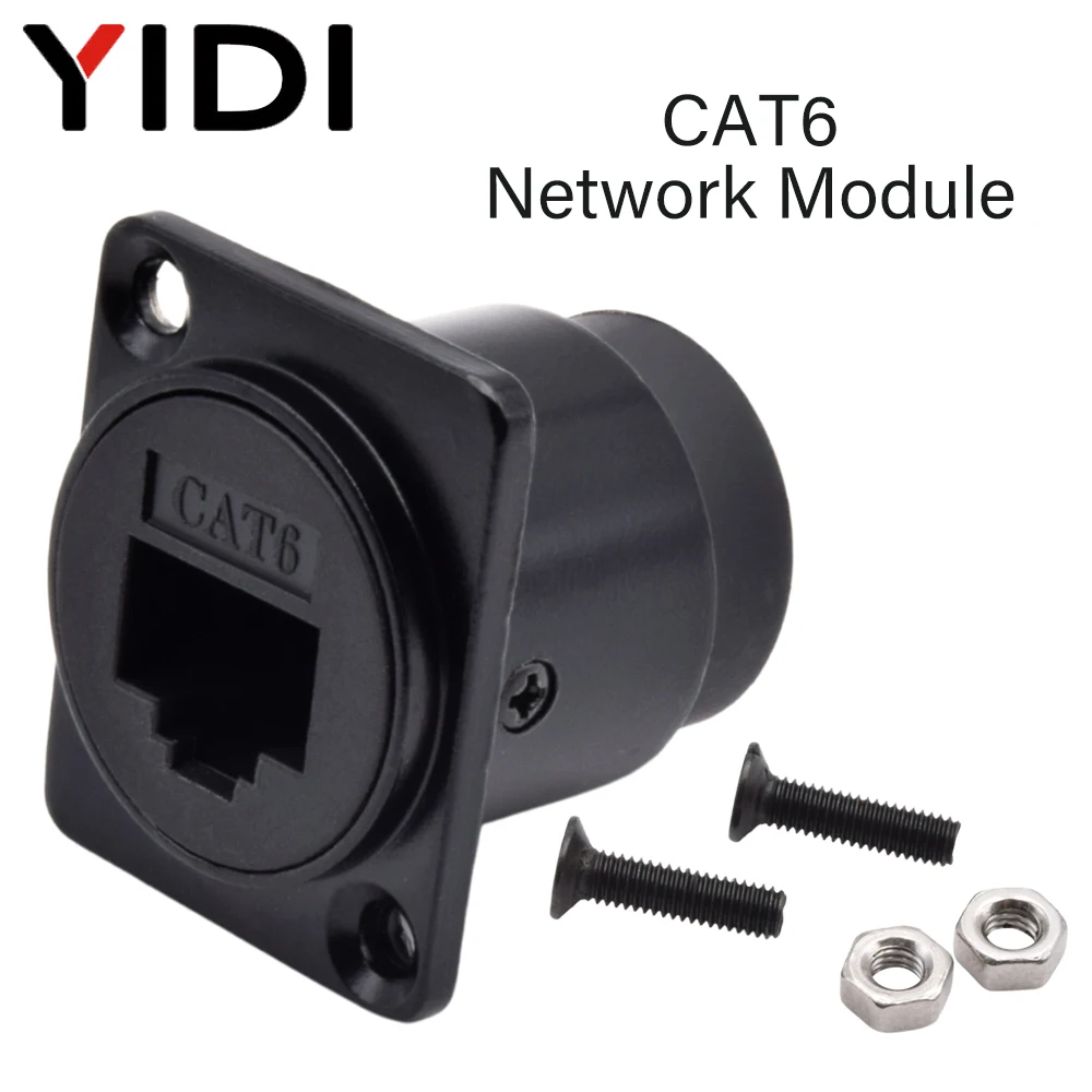 D Type Waterproof Rj45 8p8c Cat6a Socket Panel Mount Extension Ethernet ...