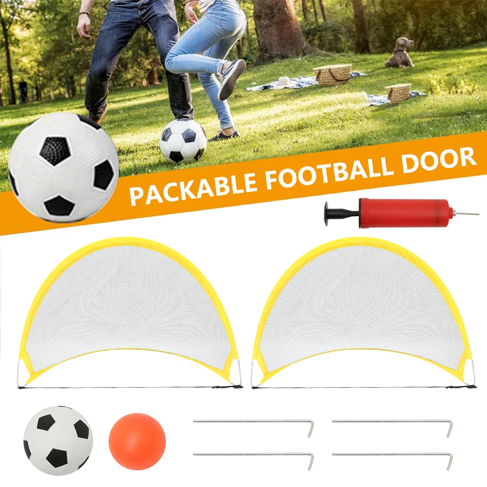 2Pcs-Foldable-Football-Goals-Playmaker-Portable-Goal-Set-for-Training ...