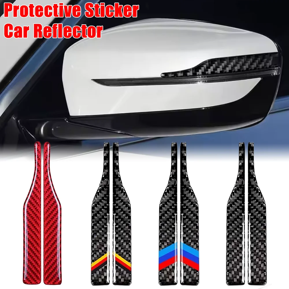 Car Mirror Stickers Carbon Fiber Texture Universal Anti Scratch ...